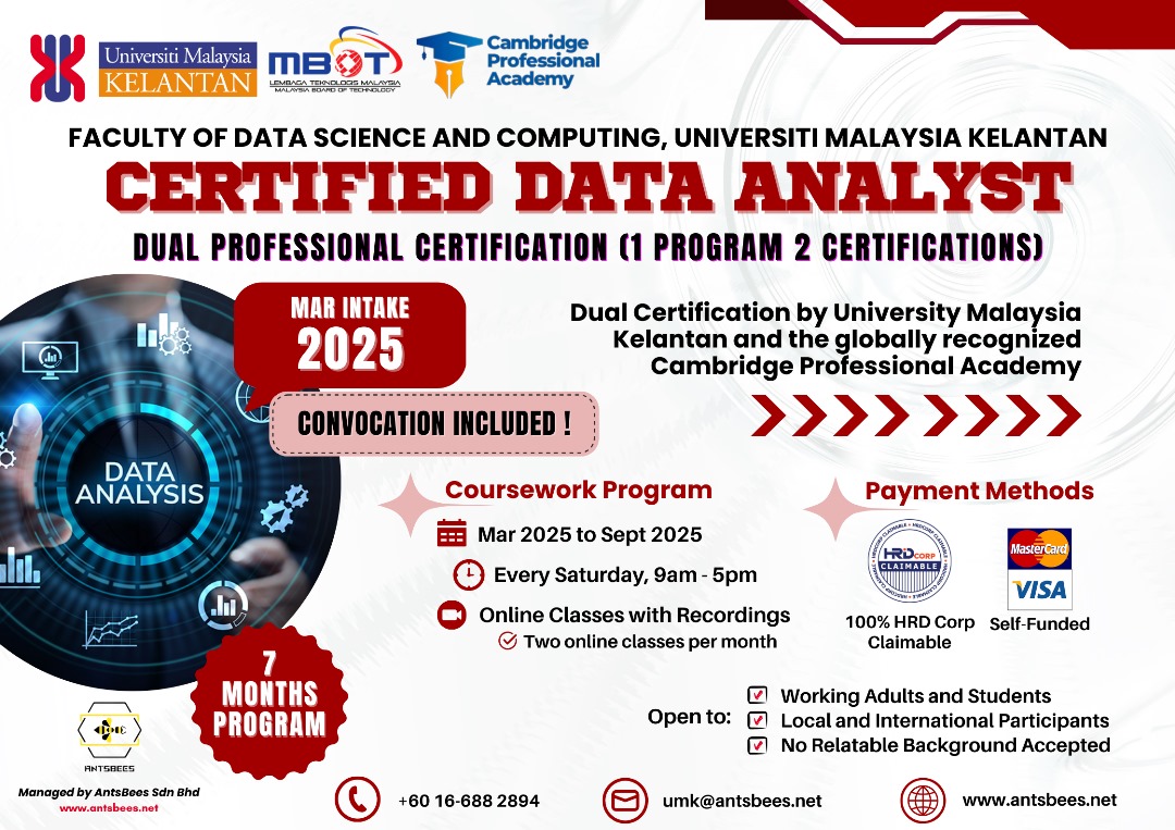 EXECUTIVE PROGRAM: CERTIFIED DATA ANALYST - FACULTY OF DATA SCIENCE AND COMPUTING UNIVERSITI ...