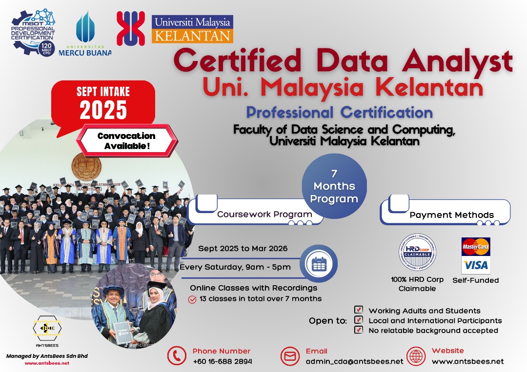 EXECUTIVE PROGRAM: CERTIFIED DATA ANALYST - FACULTY OF DATA SCIENCE AND COMPUTING UNIVERSITI ...